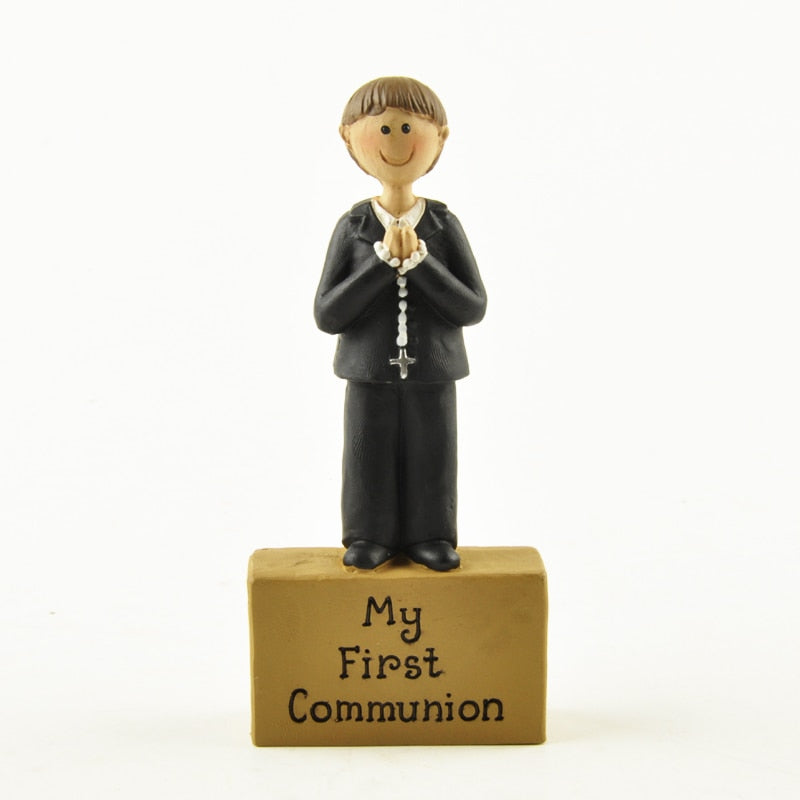 My First Holy Communion Resin Figurine Gift- Cake Top - Boy – The Event ...